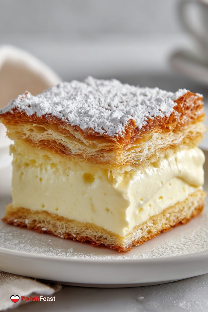 Polish Kremówka Papieska Recipe (Papal Cream Cake)