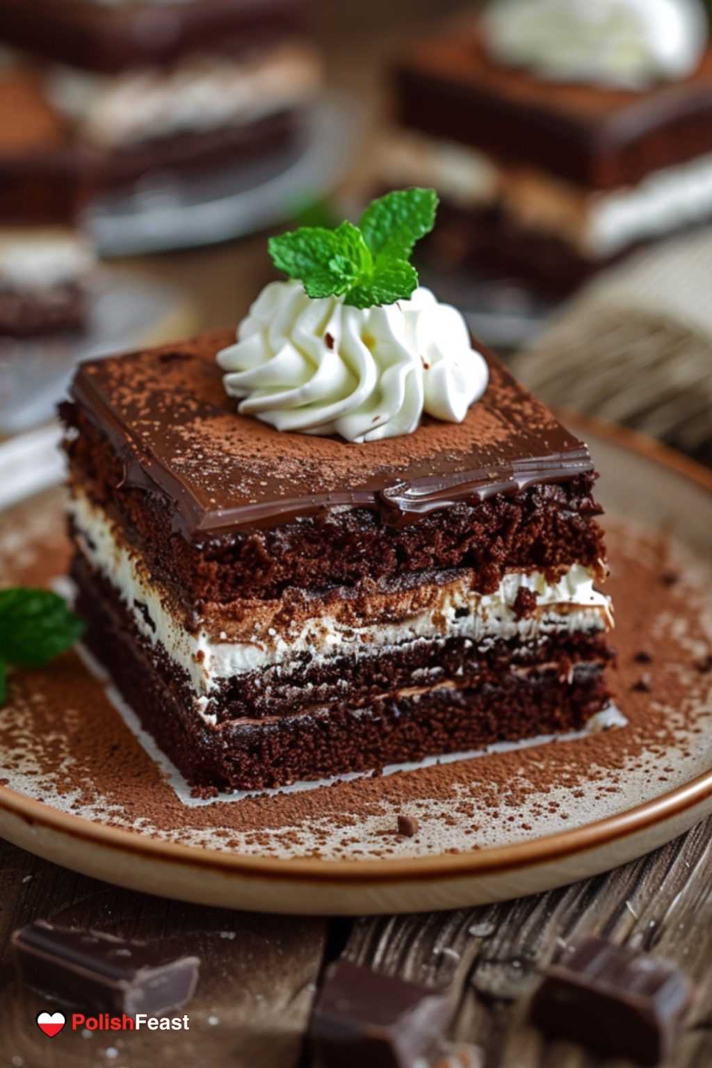 Polish Wuzetka Cake - (WZ) Chocolate Cake - Polish Feast